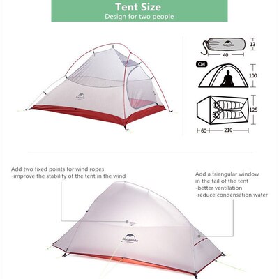 Naturehike Tent Cloud Up Mongar Star River 2 Person Camping