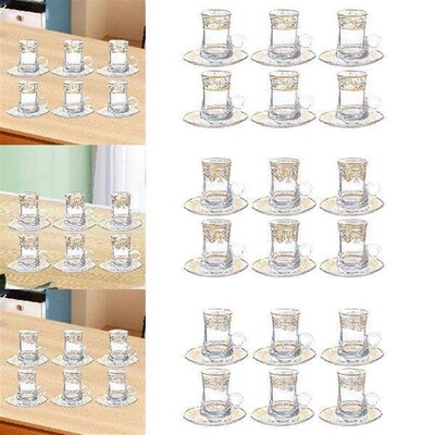6x Glass Coffee Cups Glass Coffee Mugs Clear Glassware
