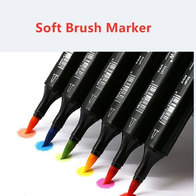 Alcohol Marker Pens 36/60/80 Colors Markers Manga Sketching