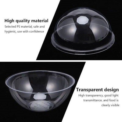 10 Pcs Cupcake Carrier Clear Stand Fillable Ornaments Ball