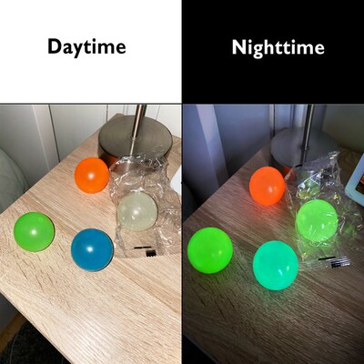 45/60mm Stick Wall Ball Glowing Fidget Toy Squash Xmas Stick