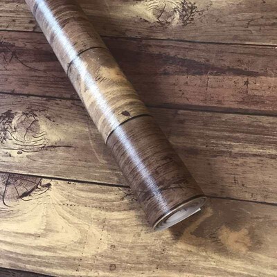 pvc10 m wood grain sticker waterproof wallpaper self-adhesiv