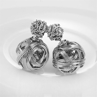 Earring Alloy Metal Twisted Irregular Doublesided Ear CuffEa