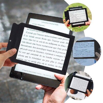 2 Pcs Black Border Magnifying Glass Magnifier for Reading