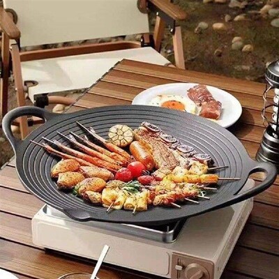 11.8/13.8/14.6 Inch BBQ Griddle with Handles Coating Frying