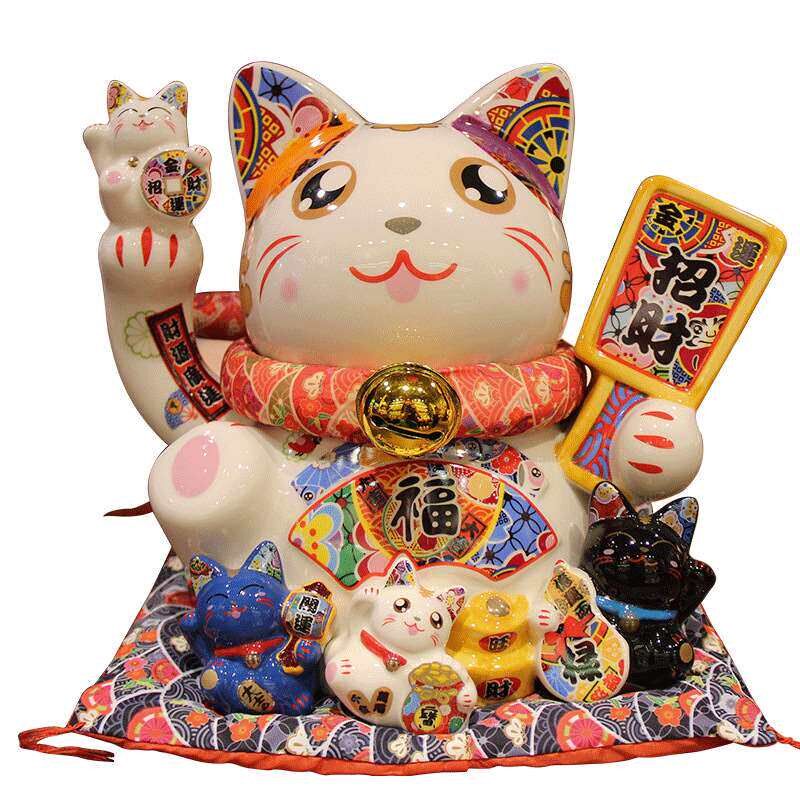 Fuyuan cat lucky cat piggy bank decoration porch company fro