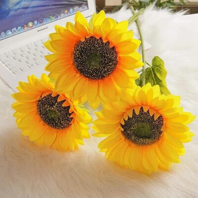 1/3/5pc Sunflower Artificial Flowers Bouquet Realistic