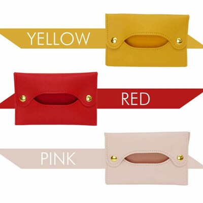 PU leather paper bag portable mini Kleenex storage box