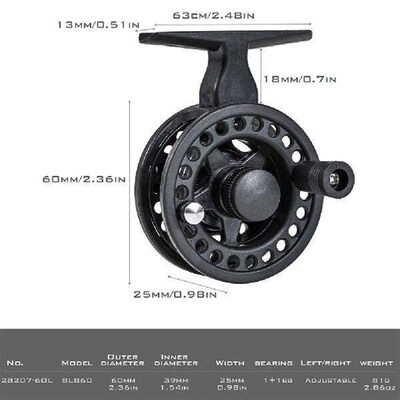 LEO 51cm Ice Fishing Rod Fiberglass Fishing Rod Reel Combo