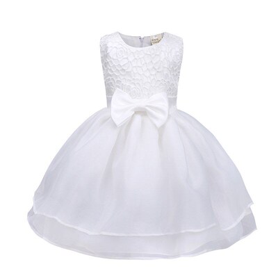 Summer European Girls Dress Babys Princess Gown for 100 Days