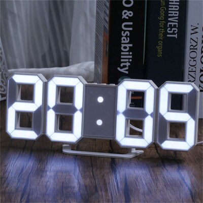 LED Digital Wall Clock with 3 levels Brightness Alarm Clock