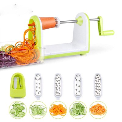 5 Blades Vegetable Spiralizer Folding Veggie Pasta & Spaghet