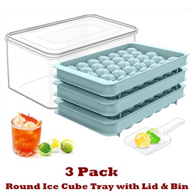 Round Ice Cube Tray Ice Ball Maker Mold for Freezer Cocktail
