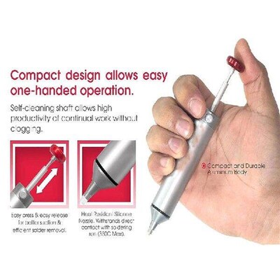 1PCS Silver Solder Sucker No Clog Desoldering Pump For