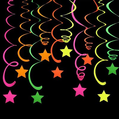 Fluorescent paper birthday pull flag happy birthday Paper