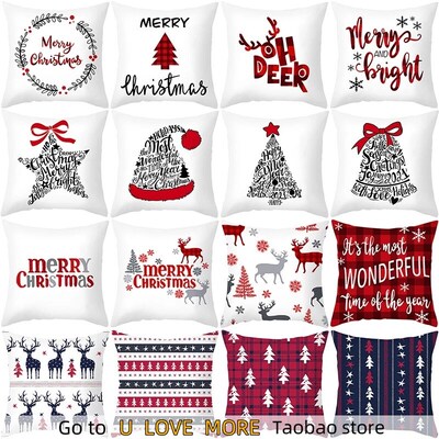 45cm Christmas Cushion Cover Navidad Merry Christmas Decorat