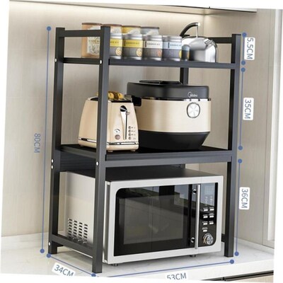 3-Tier Metal microwave oven rack shelf kitchen supplies