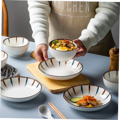 18-piece set of bowls and plates set of ceramic bowls and pl