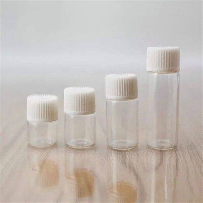 30PCS 1ml 2ml 3ml 4ml 5ml Transparent Mini Glass Essential