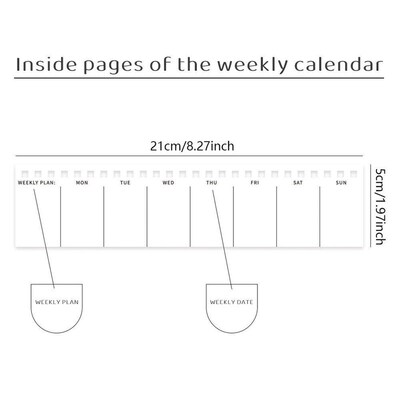 53 sheets Simple Horizontal 53 Weekends Weekly Plan Undated