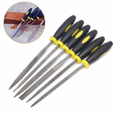6Pcs 140mm Mini Metal Filing Rasp Needle File Wood Tools