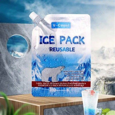 6Pcs Reusable Ice Packs Up To 48 Hours Gel Water Filled Ice