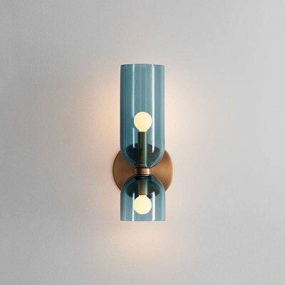 Nordic minimalist creative glass wall lamp hallway foyer bed