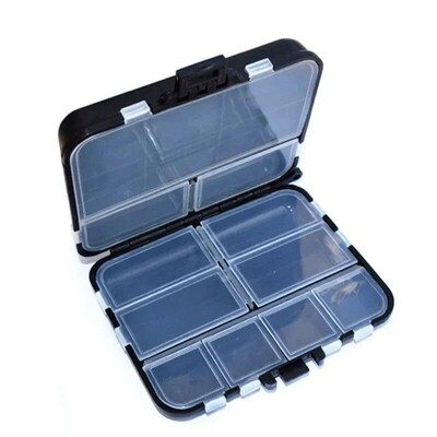 Portable Fishing Tackle Box 12 Compartment Mini Storage Case