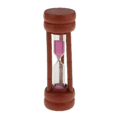 Maroon Wood Sandglass Timer Brushing Special Needs Therapy