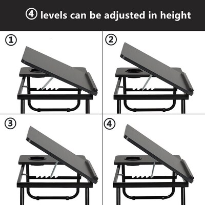 Laptop Table Simple Computer Desk With Fan For Bed Sofa Fold