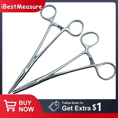 1pc Stainless Steel Hemostatic Forceps Surgical Forceps Tool