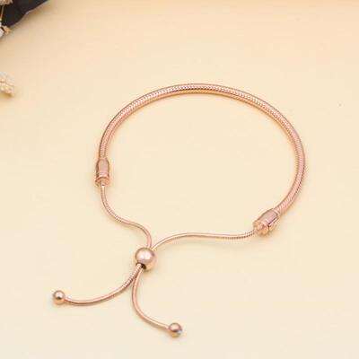 2023 New Silver Color Classic Adjustable Snake Chain Bracele