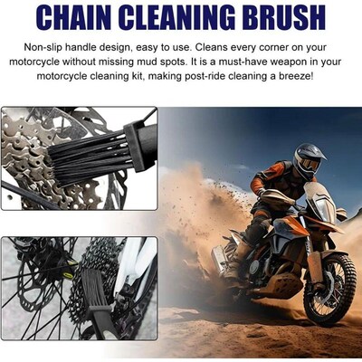 Portable Chain Cleaner Motorcycle Road Bike Chain Clean Brus