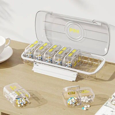 Pill Box Seven Days A Week Medication Dispenser Case Portabl