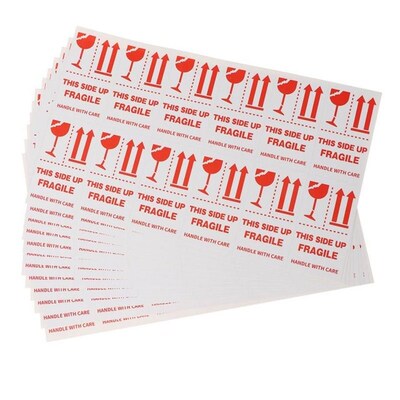 144pcs/lot Fragile Warning Label Sticker Handle With Care Ke