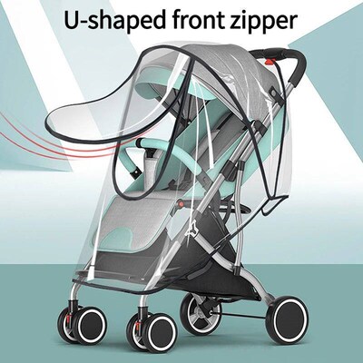 Stroller Rain ver Transparent Wind Dust Shield Universal Tro