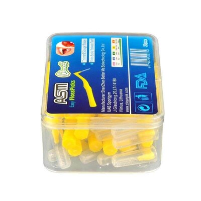 20Pcs/box L Shape PushPull Interdental Brush Orthodontic To