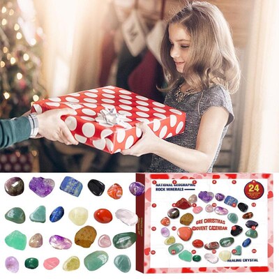 Advent Calendar 2022 24 Pcs Natural Crystal Gemstone Stone M