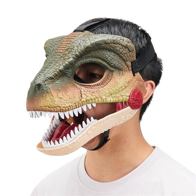Funny Dinosaur Mask Dino Mask Moving Jaw Halloween Mask