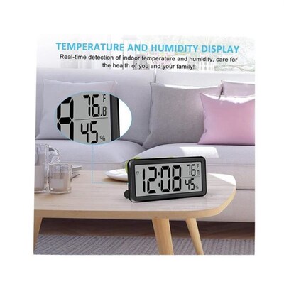 Smart LED Clock Bedside Digital Alarm Clocks Desktop Table E