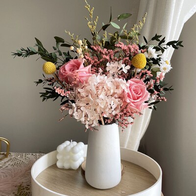 Rose Gypsophila Dried Flower Bouquet Wedding Flower