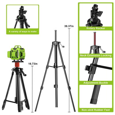 Lfine Laser Level 4D 16 Lines with 39.37 Inch (1M)Tripod Hor
