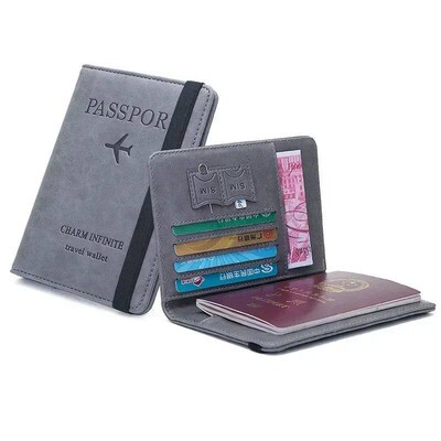 Elatic Band Leather Paport ver Travel Paport Holder Wallet M