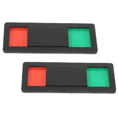 2 Pcs ID Plate Toilet Slide Door Sign Disturb Bathroom