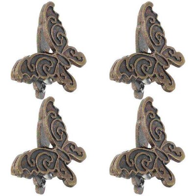 4 Pcs Butterfly Clip Journal Binder Clips Office Metal
