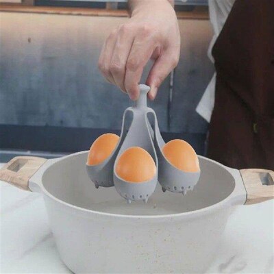 Breakfast Maker Boiled Egg Holder Silicone Egg Steamer Tray