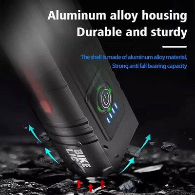 1000LM Bike Light  Headlight T6 Bicycle Flashlight LED USB R