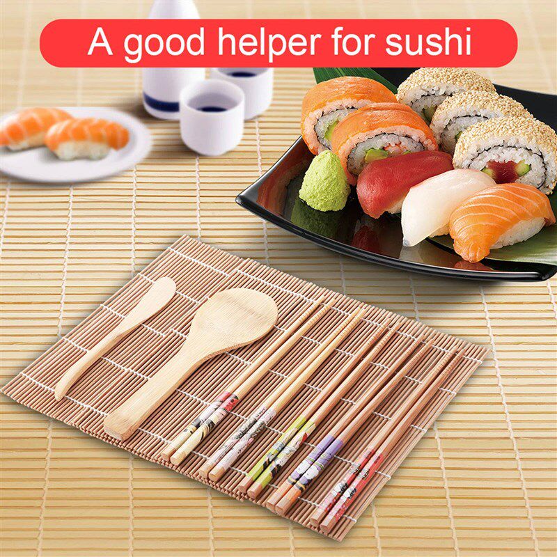 /set Bamboo Sushi Making Kit Family Office Party Homemade Su