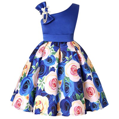 Summer Kids Flower Dresses for Girls Christmas Children Clot