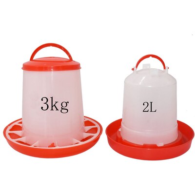 3 KG Chicken Drinker/Feeder Rooster Hen Drinking Cups Feedin